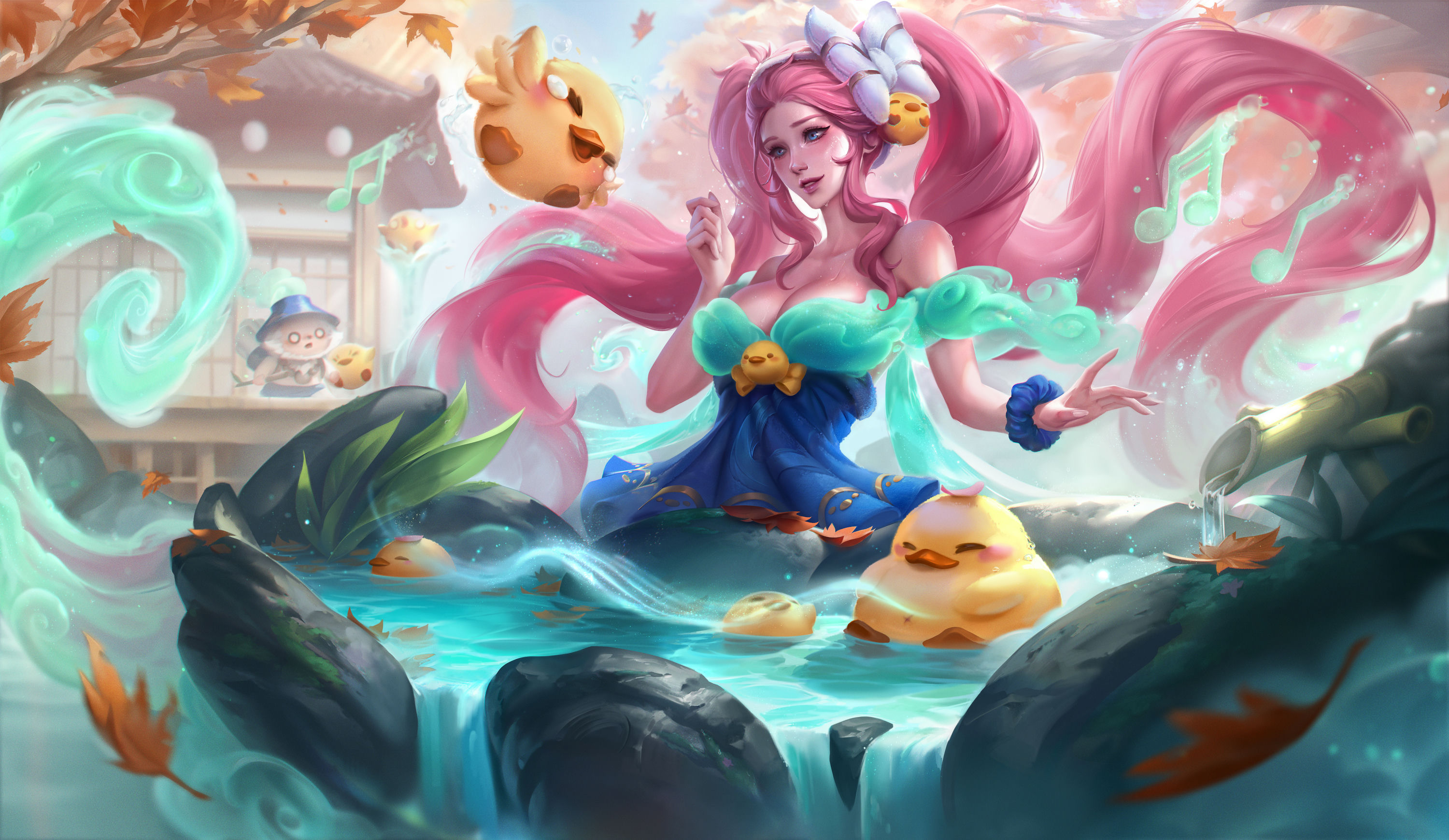 PBE LoL 25.15 : les nouveaux skins fleur spirituelle onsen